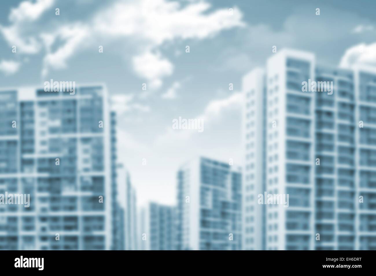 Background blurred building with sky, clouds Stock Photo - Alamy
