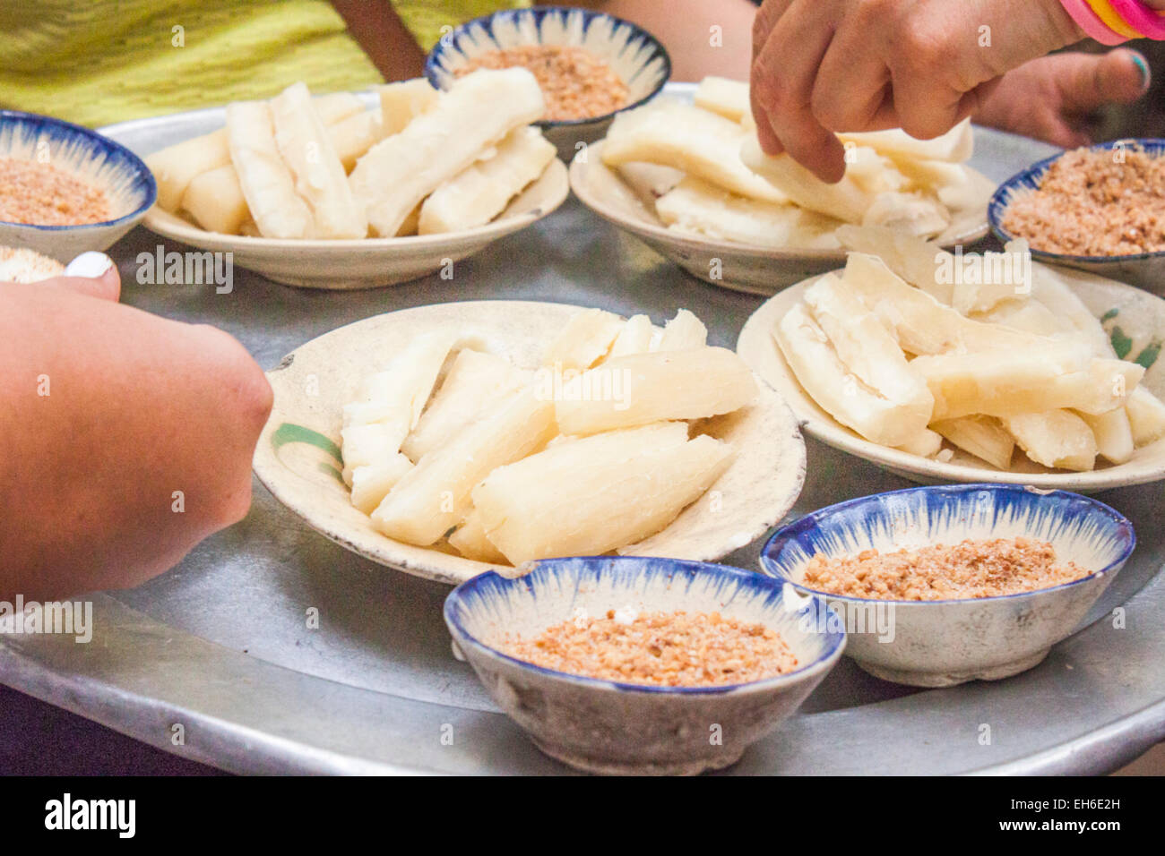 Tapioca slice and spice, on a platter Stock Photo - Alamy