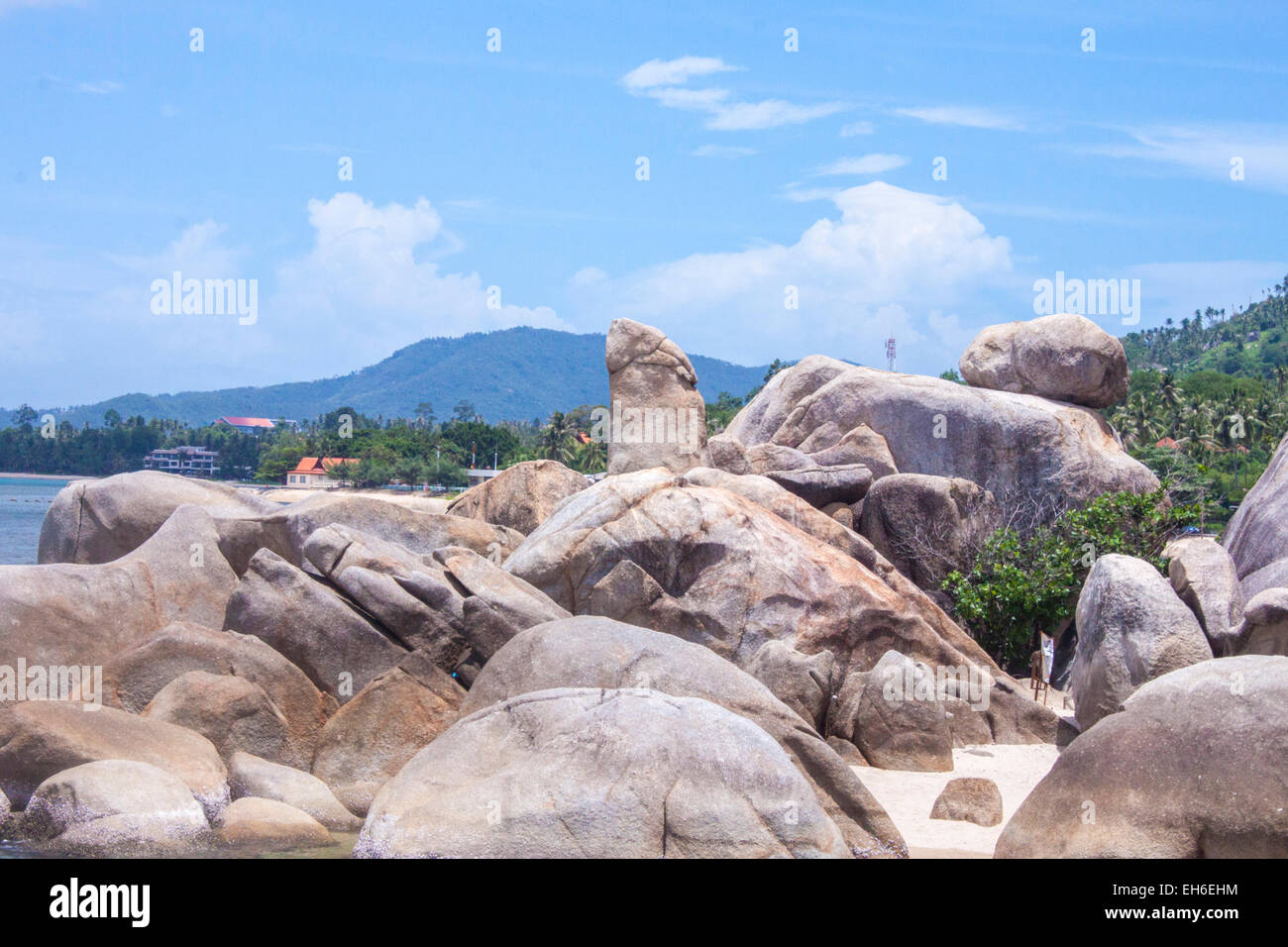 The father stone, on a cliff in Koh samui, Thailand Stock Photo - Alamy