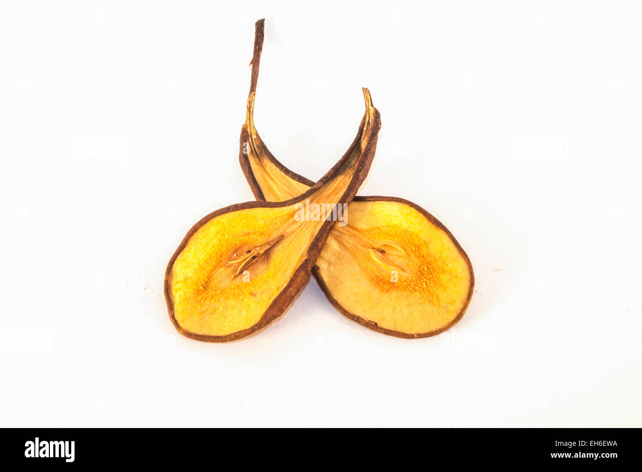 Dry pear fruit, isolated on white background Stock Photo - Alamy