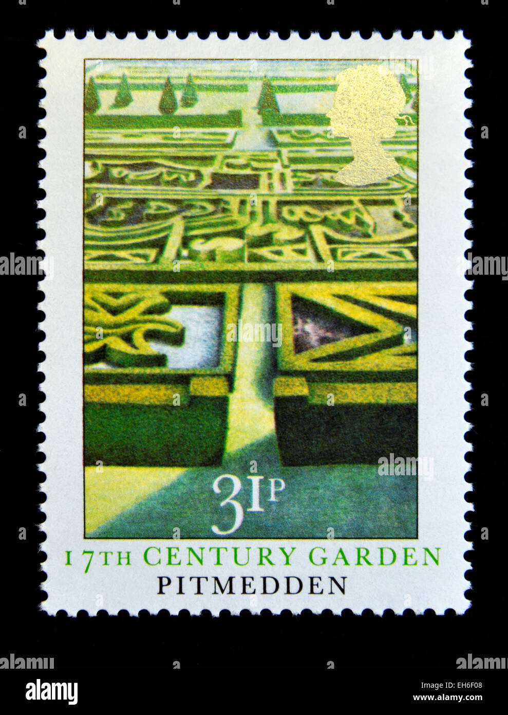 Postage stamp. Great Britain. Queen Elizabeth II. 1983. British Gardens ...