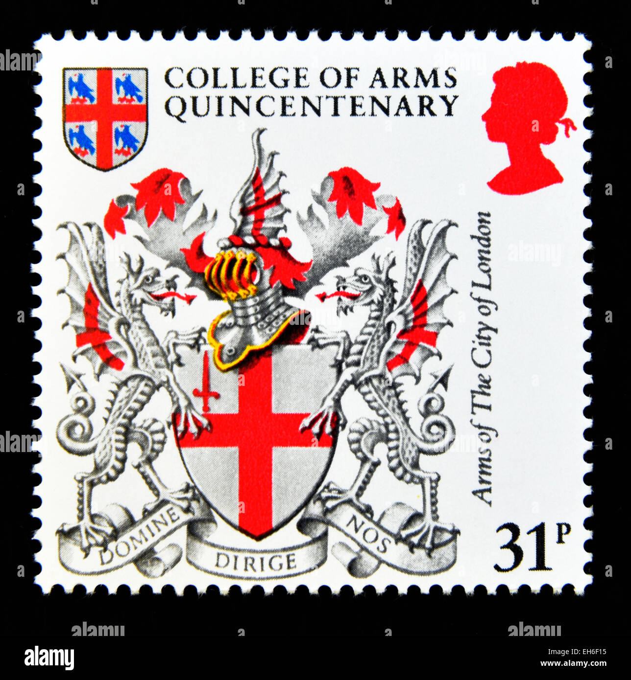 Postage stamp. Great Britain. Queen Elizabeth II. 1984. College of Arms ...