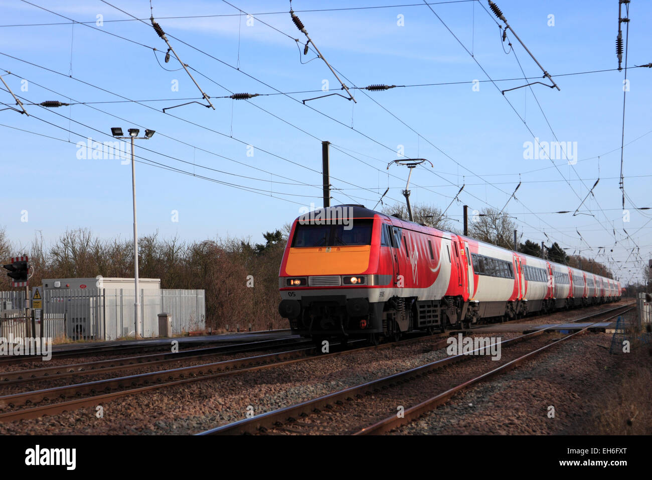 91105 Virgin Trains operating company, 91 class High Speed Electric ...