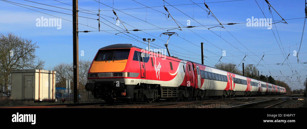 91124 Virgin Trains operating company, 91 class High Speed Electric ...