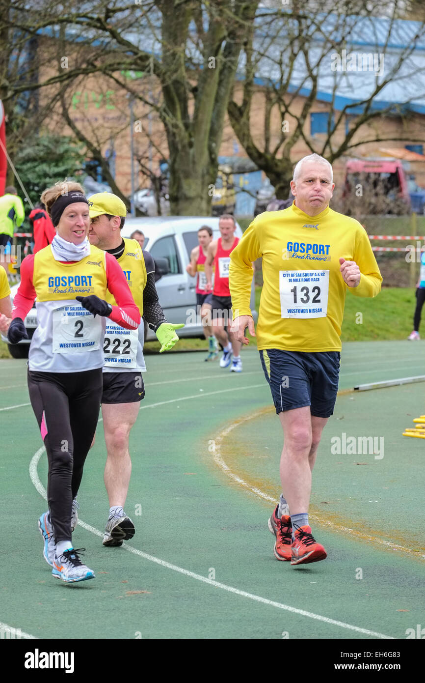 Salisbury, UK. 8th March 2015. The City of Salisbury Athletics Club 10 ...