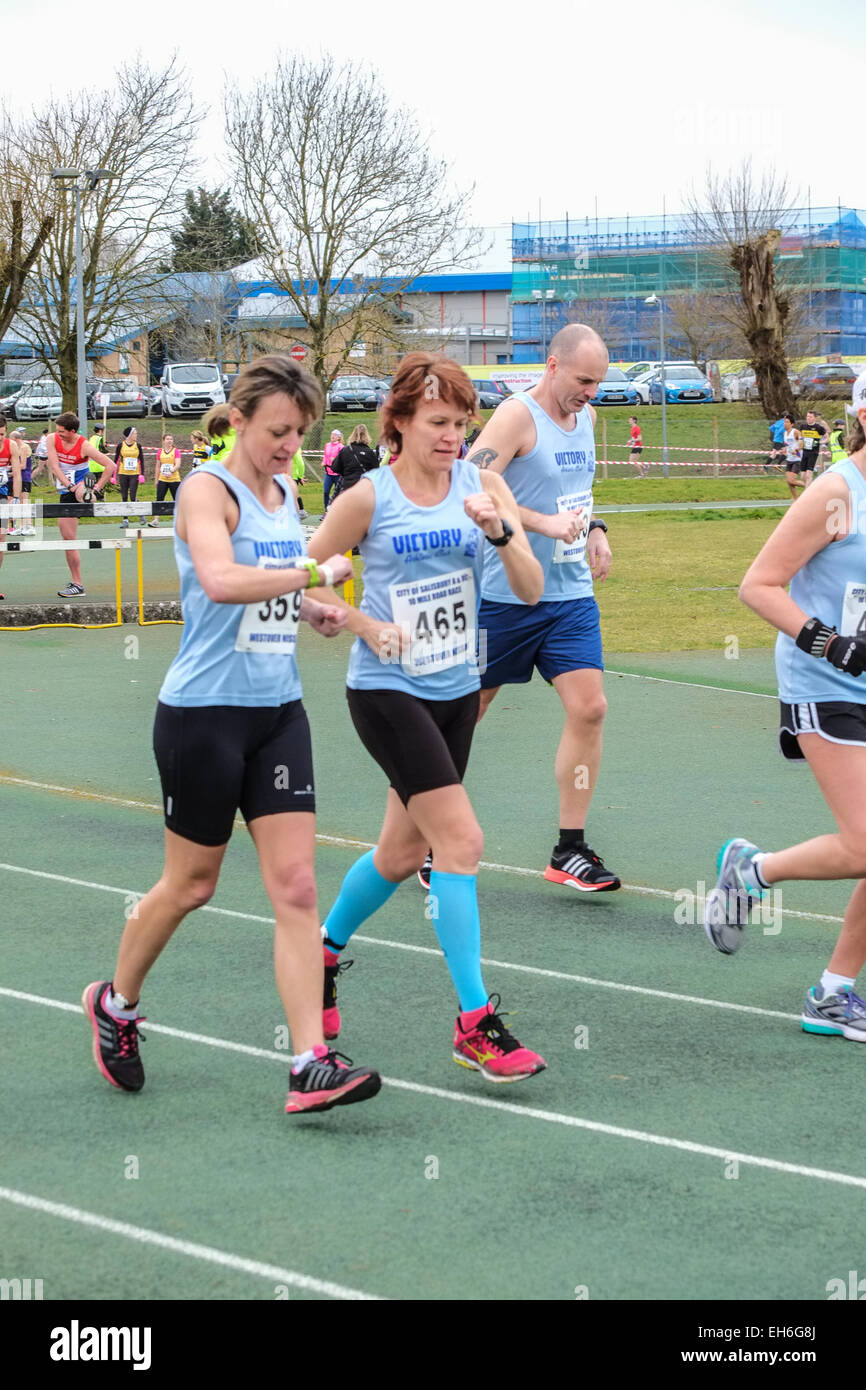 Salisbury, UK. 8th March 2015. The City of Salisbury Athletics Club 10 ...