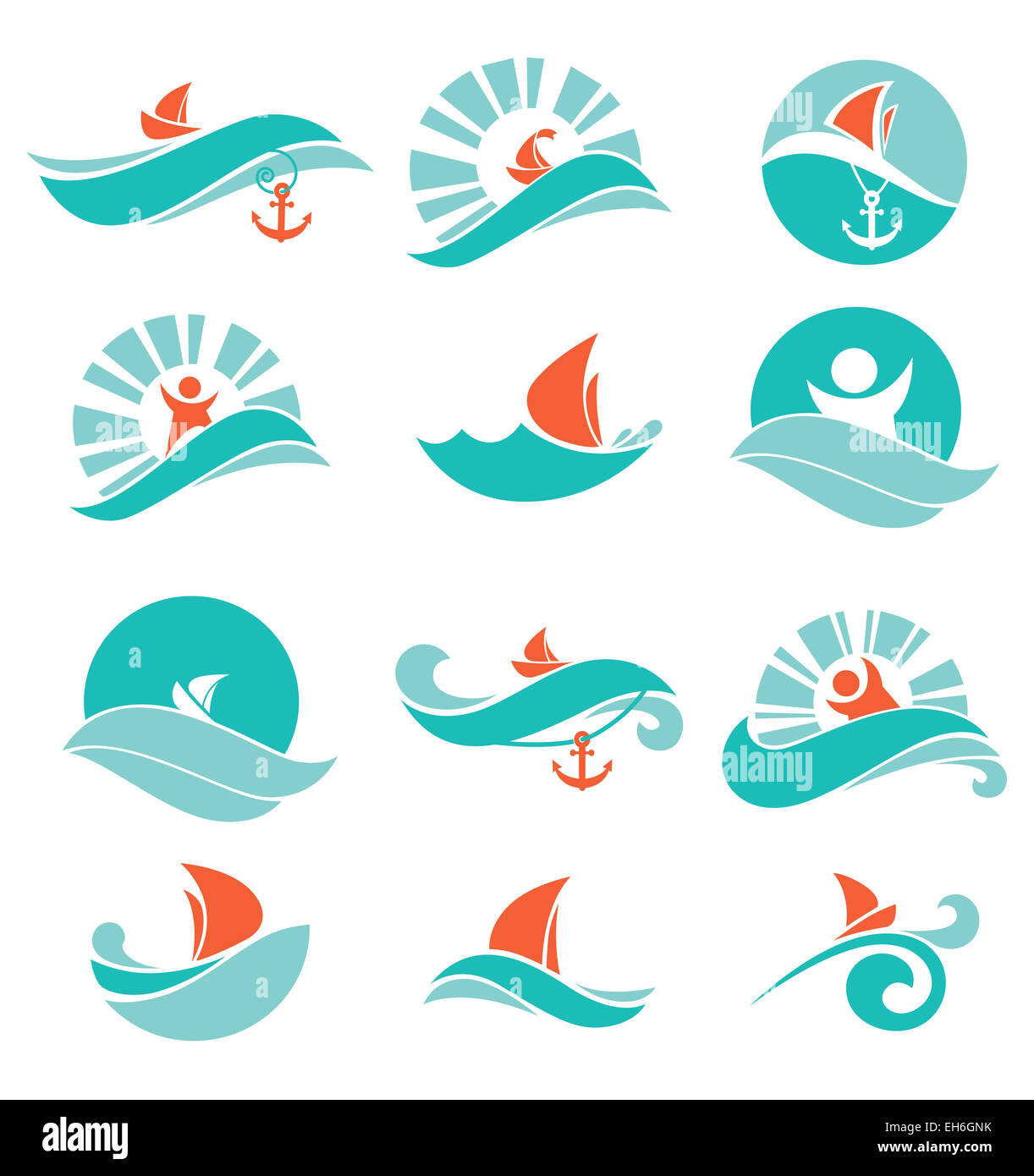 Blue sea summer holiday Cut Out Stock Images & Pictures - Alamy