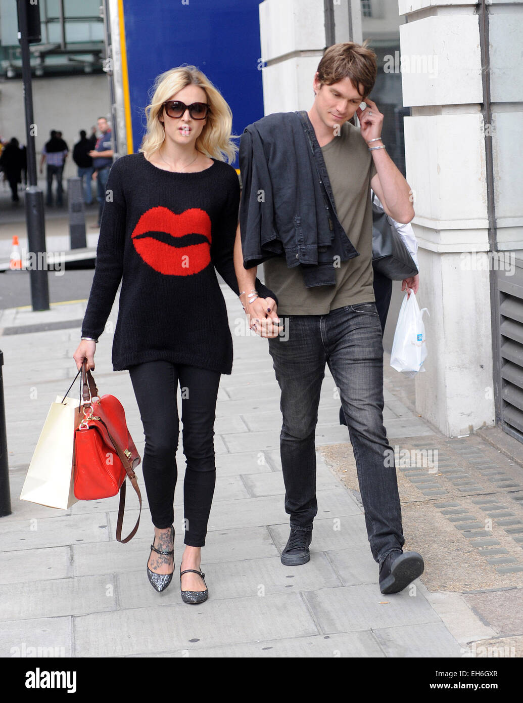Fearne Cotton and husband Jesse Wood walk hand in hand from Radio 1 on ...