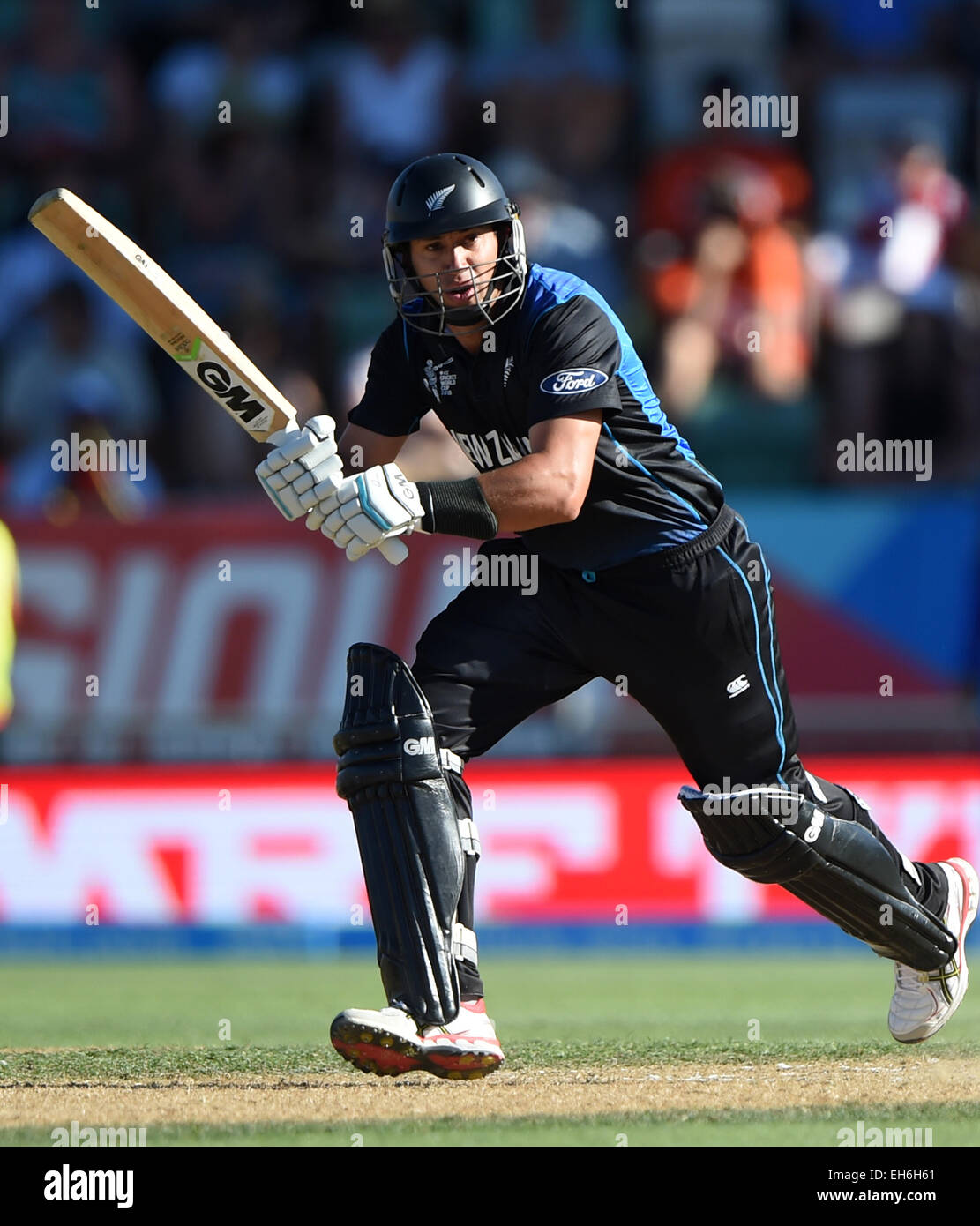 Napier, New Zealand. 08th Mar, 2015. Ross Taylor batting during the ICC ...