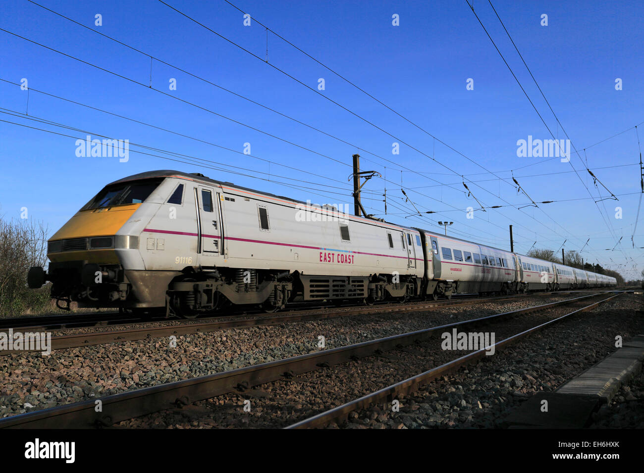 91116 East Coast Trains operating company, 91 class High Speed Electric ...