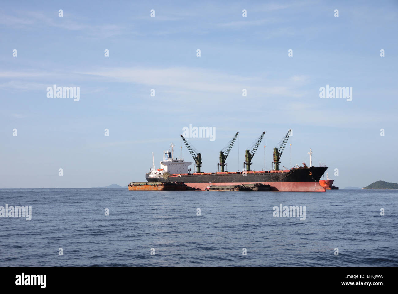 cargo ship in the sea Stock Photo - Alamy