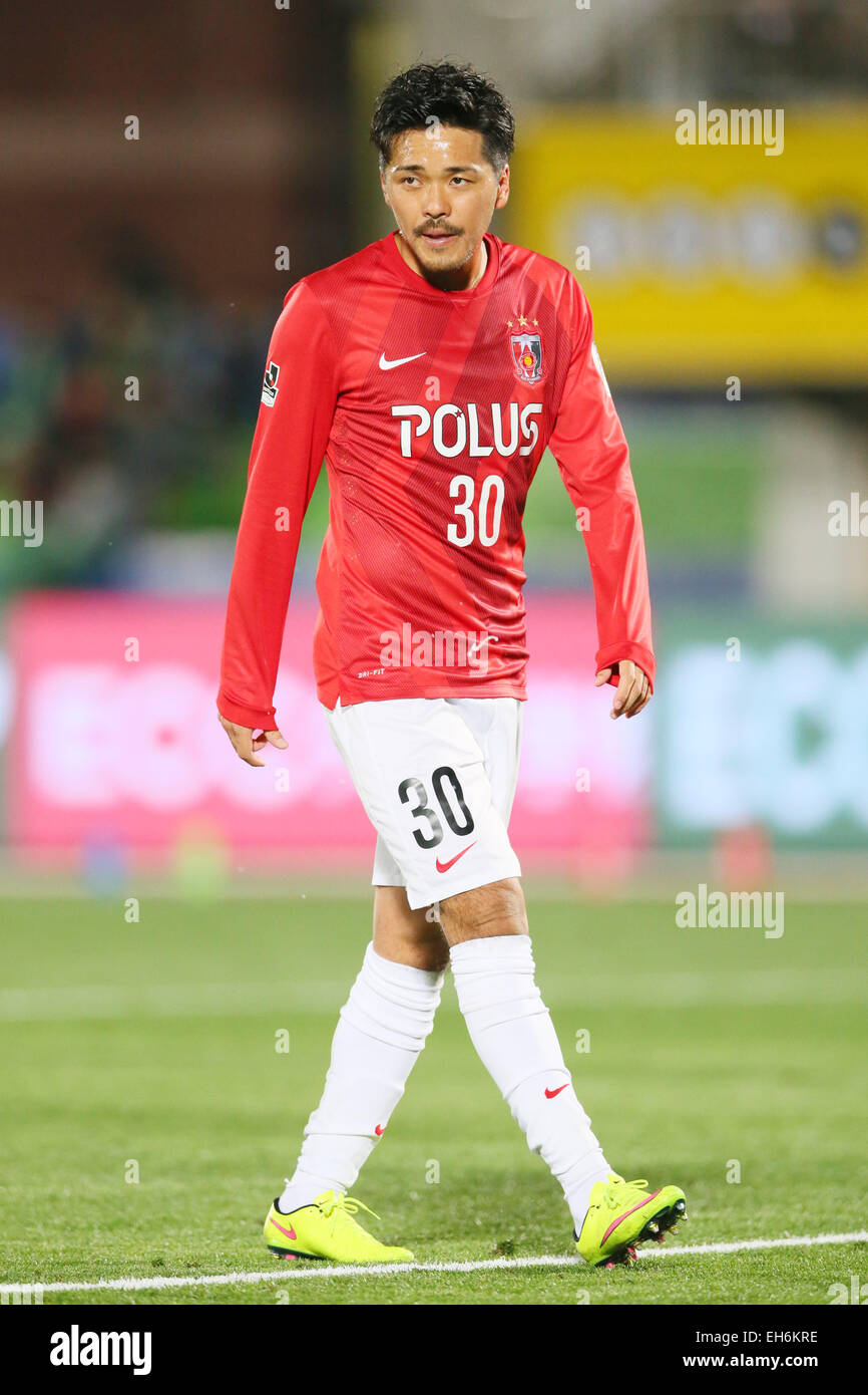 Shonan BMW Stadium Hiratsuka, Kanagawa, Japan. 7th Mar, 2015. Shinzo ...