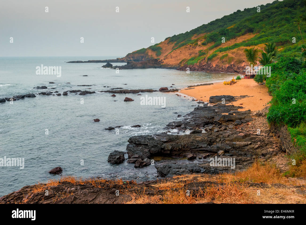 beautiful coastline. landscape in cloudy weather Stock Photo - Alamy