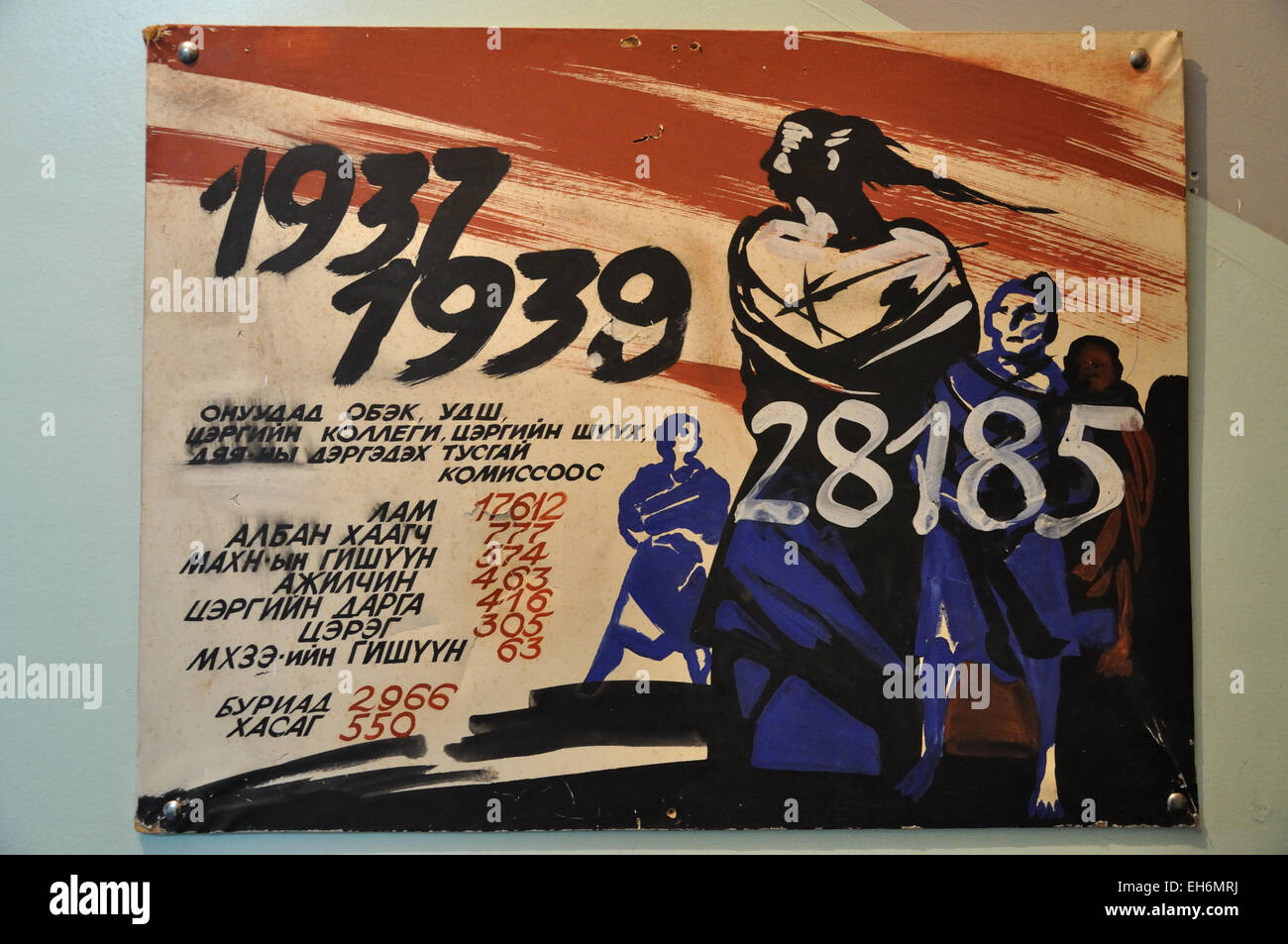 Ulaanbaatar, Victims Of Political Persecution Museum Poster Stock Photo ...