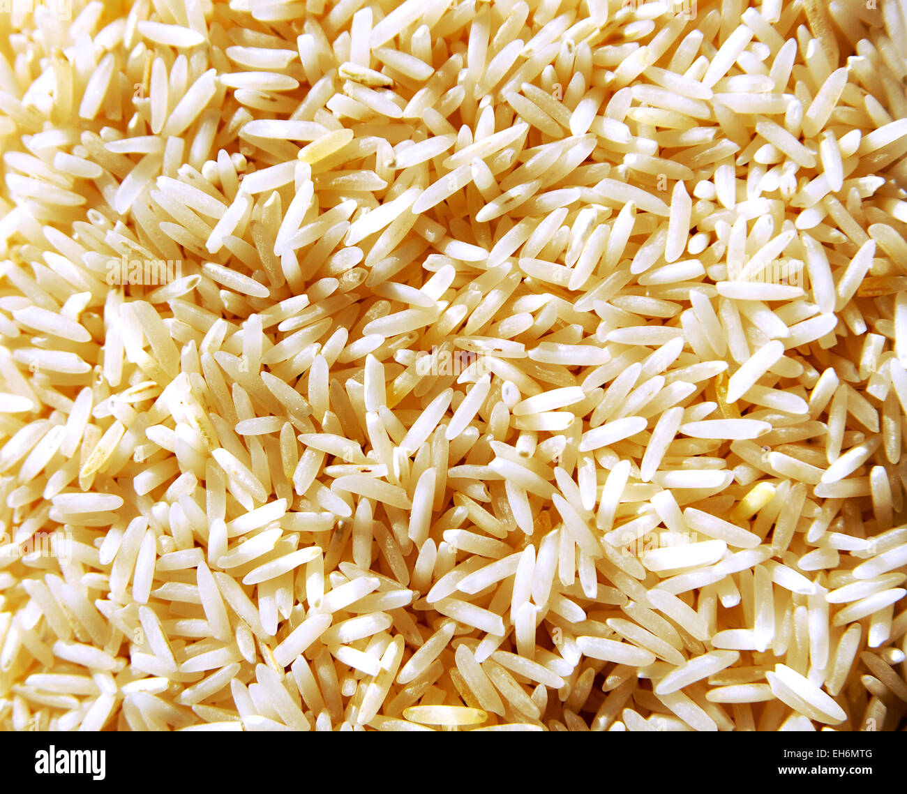 Basmati white rice in container for Indian or Thai cooking Stock Photo ...