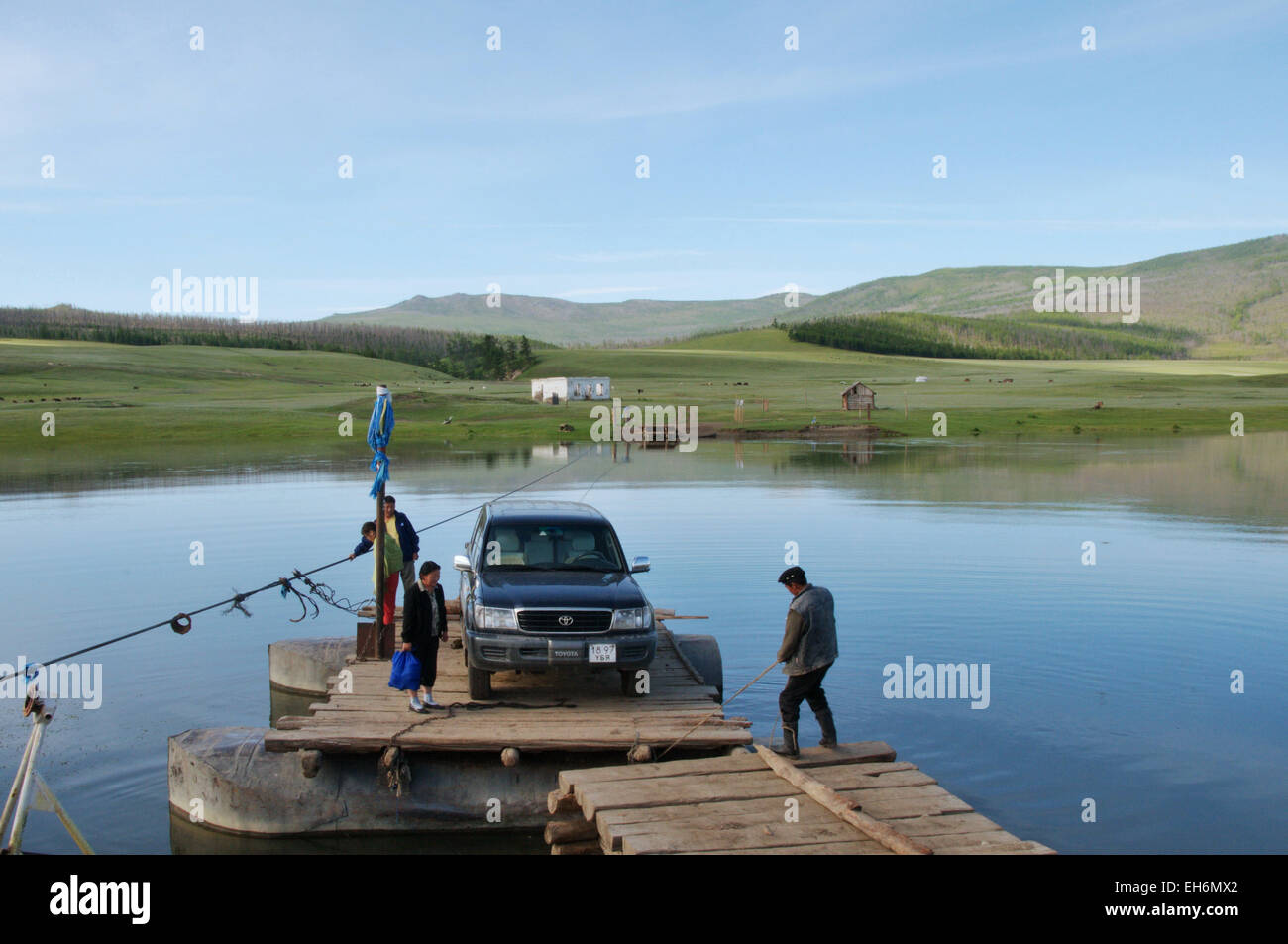 Local Ferry Across River Stock Photo - Alamy