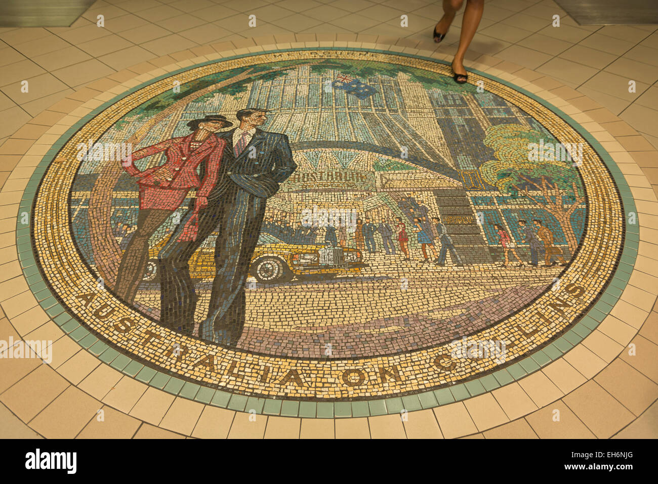 Australia on Collins Mosaic Stock Photo - Alamy