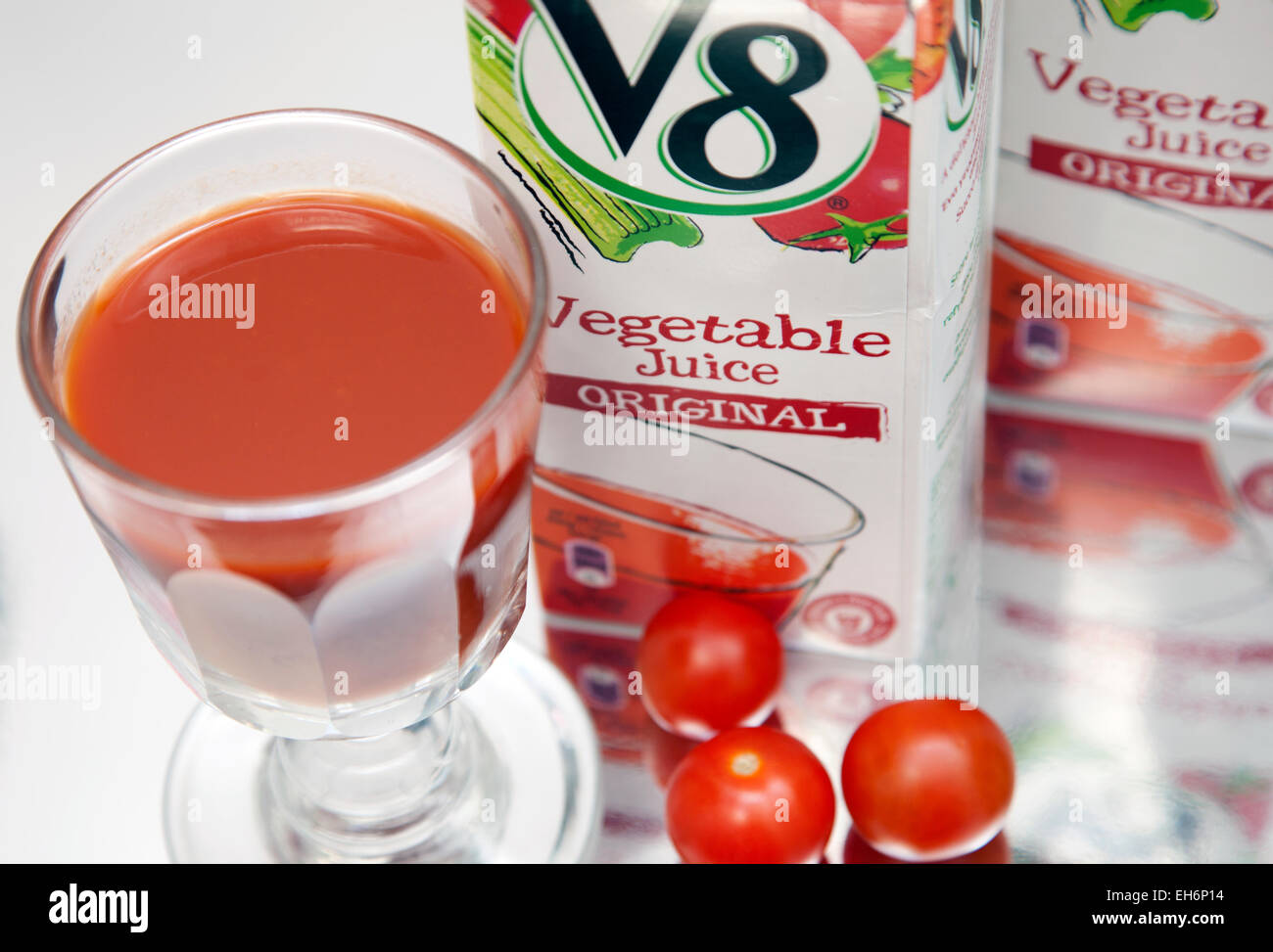 V8 vegetable juice by Campbells, London Stock Photo - Alamy