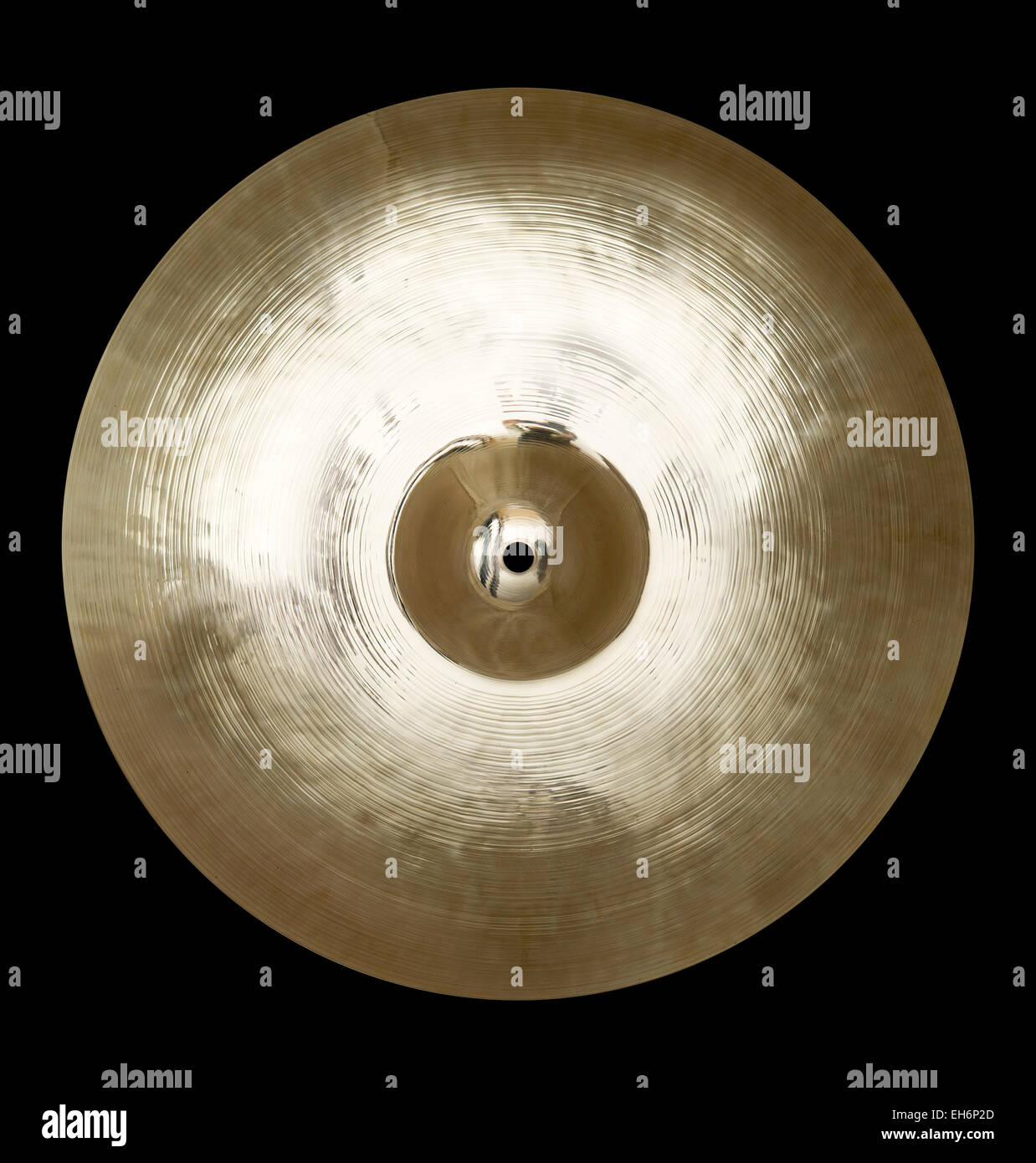 Isolated single cymbal on black Stock Photo - Alamy