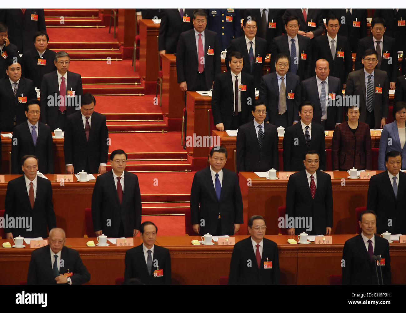 Beijing, CHINA, China. 3rd Mar, 2015. China's top leaders and delegates ...