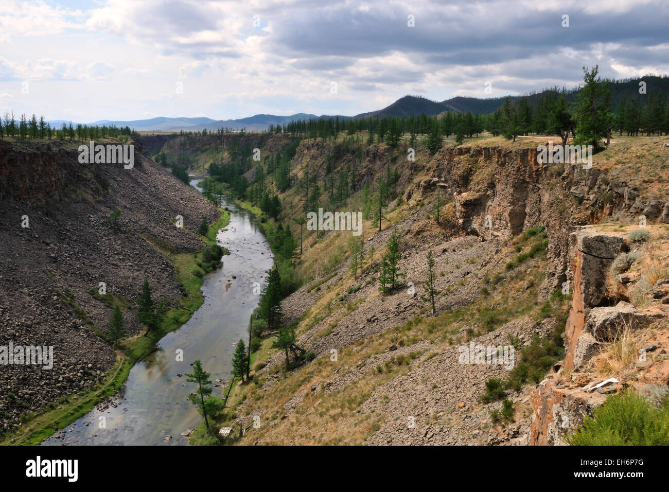 Chuluut Gorge, River and Cliffs Stock Photo - Alamy