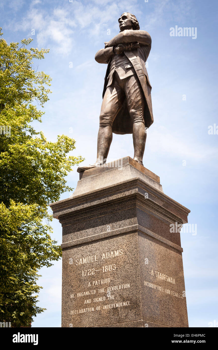 Statue of Samuel Adams outside Faneuil Hall, Boston, Massachusetts, USA ...