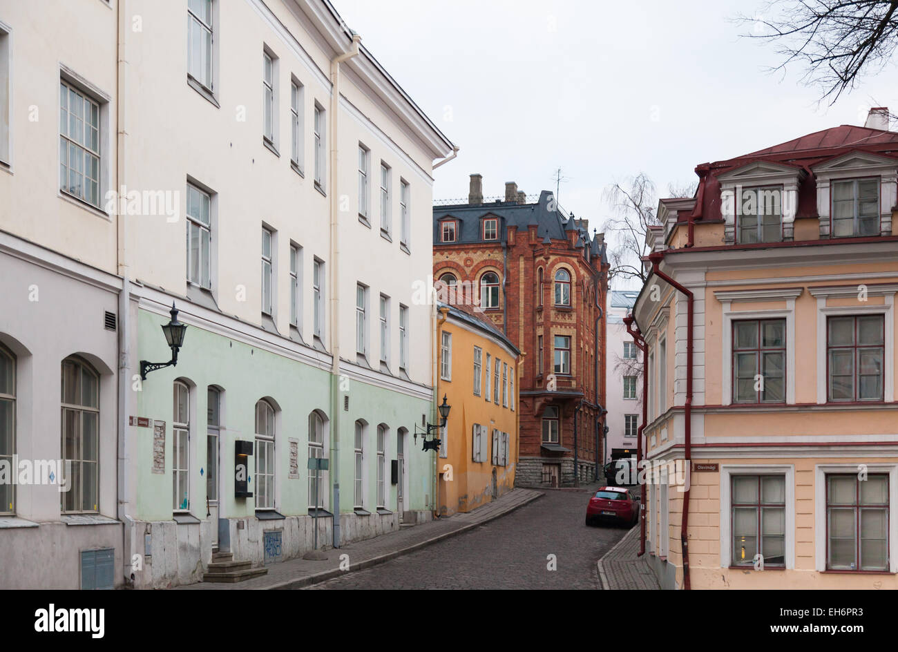 The streets Old Tallinn Stock Photo - Alamy