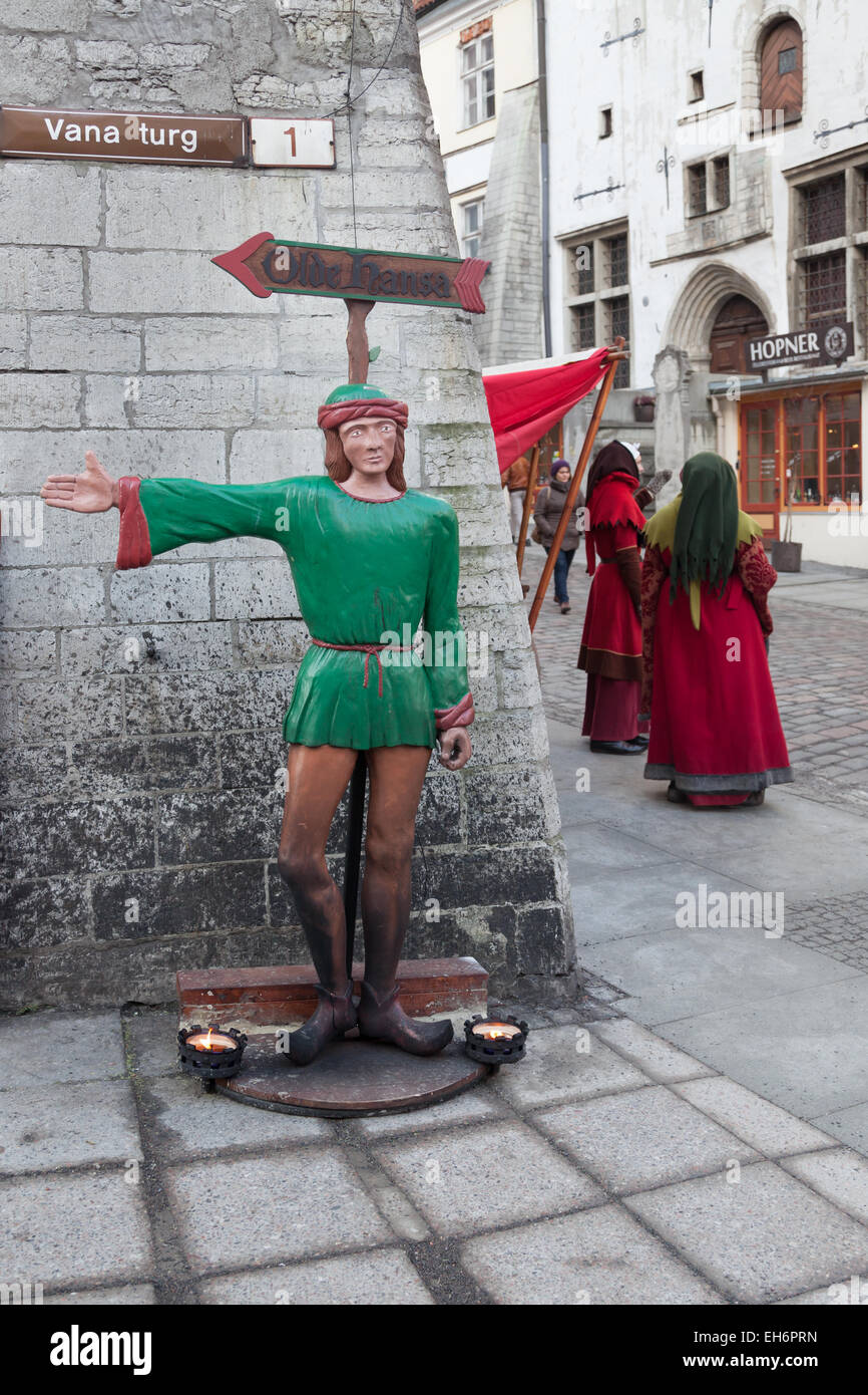 Pointer. Sculpture resident of the medieval city on Vanа Turg Street ...