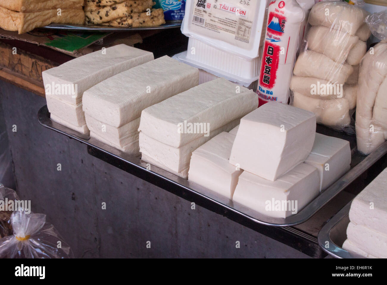 A lot of tofu, at a market in Ho chi minh, vietnam Stock Photo - Alamy