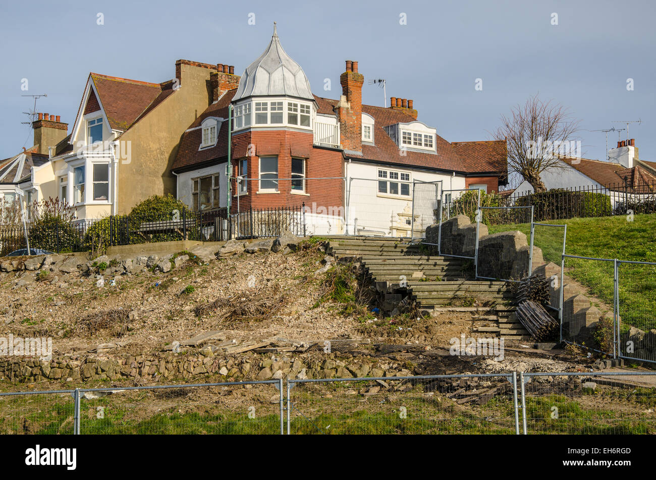 Southend on Sea, Essex has suffered an amount of cliff erosion and land ...