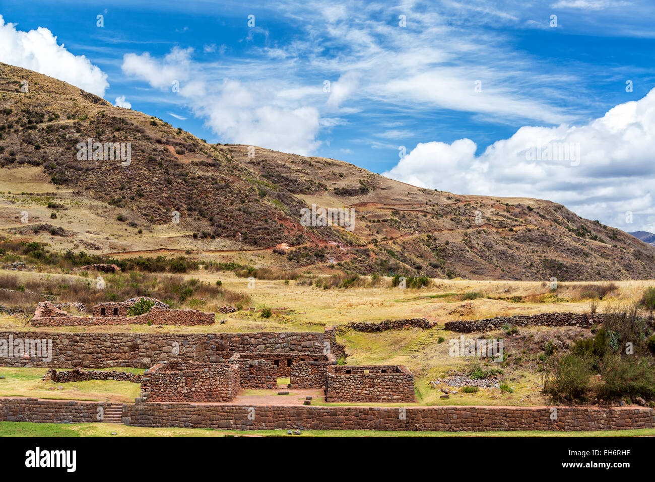 View of Incan ruins of Tipon near Cusco, Peru Stock Photo - Alamy