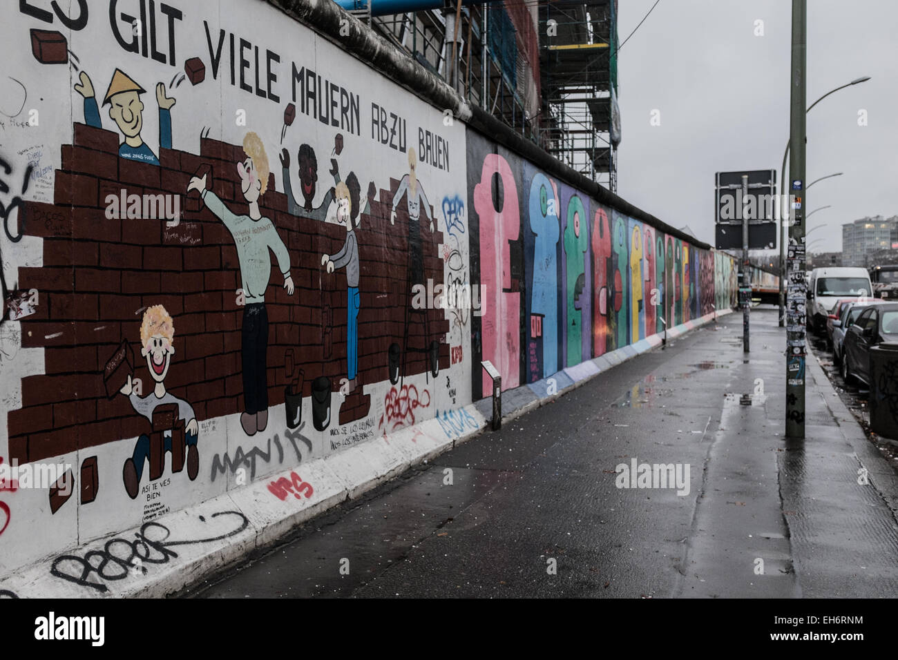 the Berlin Wall, frontier, war, separated, street, tourist, street ...