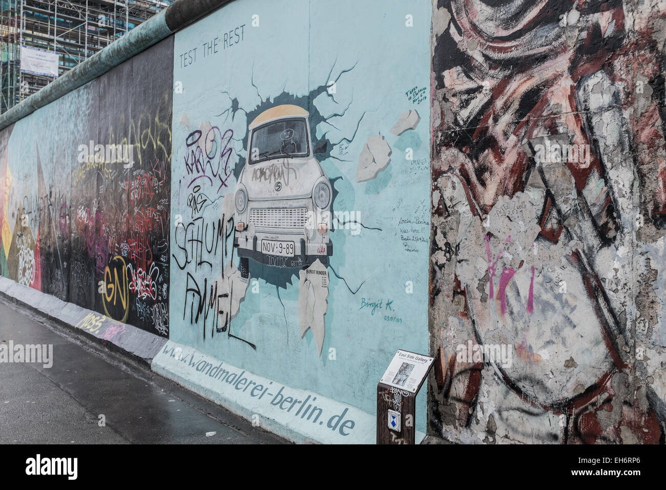 the Berlin Wall, frontier, war, separated, street, tourist, street ...