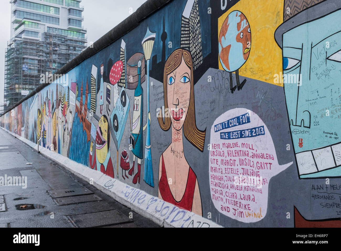 the Berlin Wall, frontier, war, separated, street, tourist, street ...