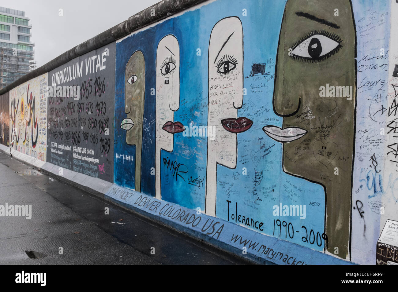 the Berlin Wall, frontier, war, separated, street, tourist, street ...