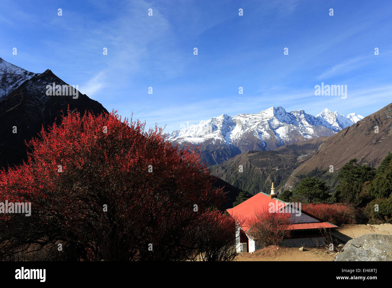 Tengboche Buddhist Monastery, Tengboche village, Everest Base Camp trek ...