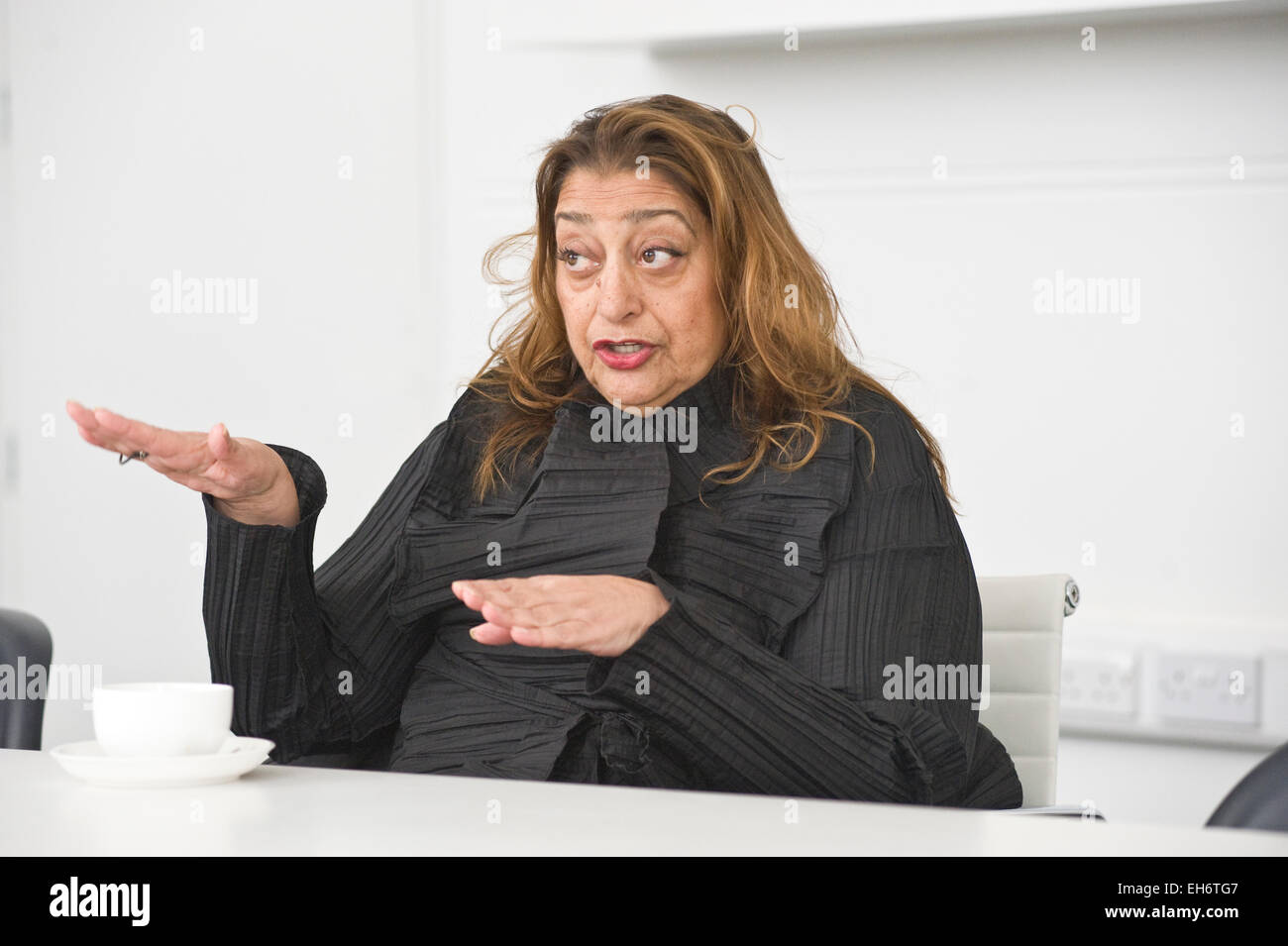 Dame Zaha Mohammad Hadid, DBE - Iraqi-British architect in her London ...