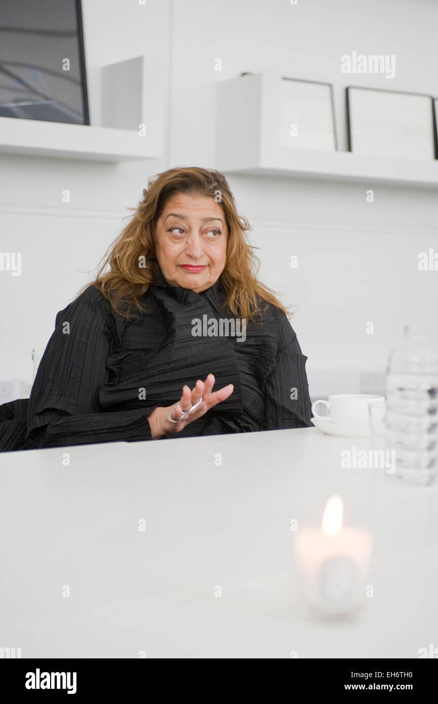 Dame Zaha Mohammad Hadid, DBE - Iraqi-British architect in her London ...