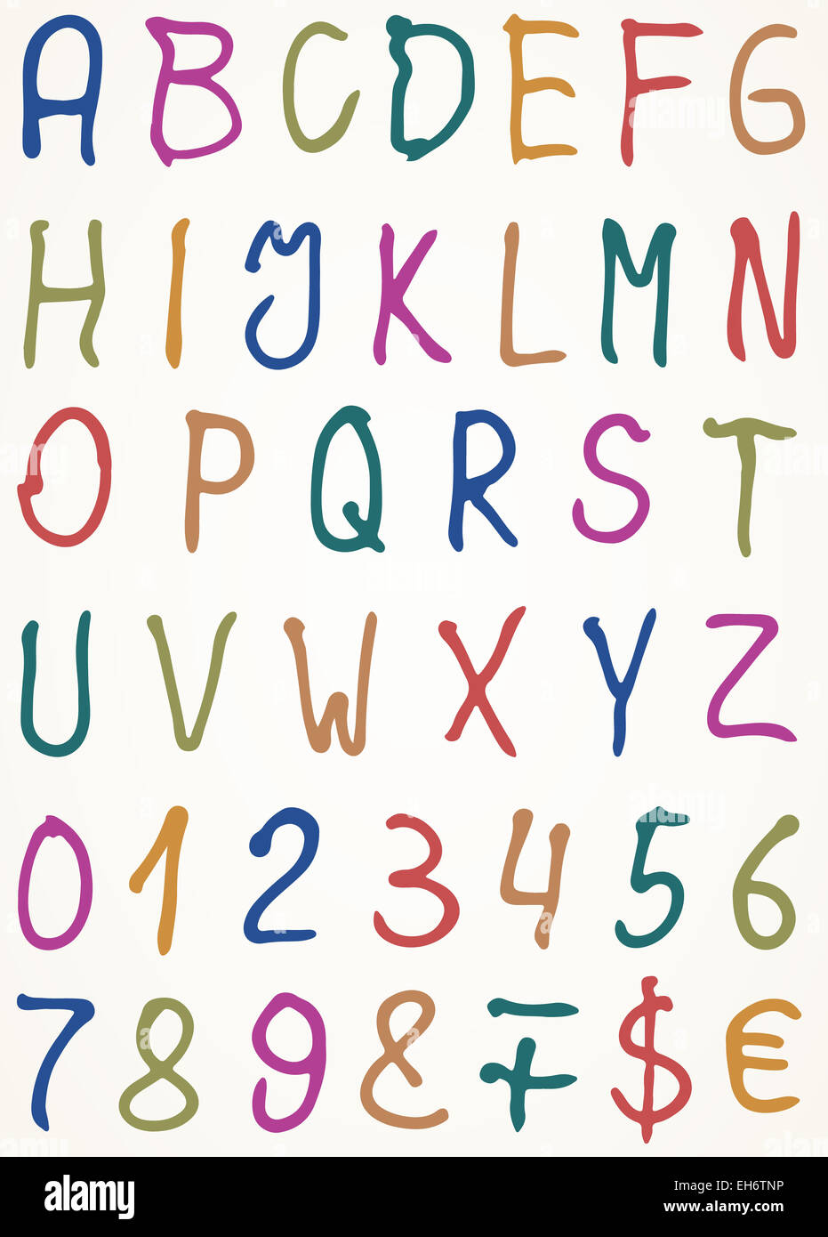 Set of alphabet letters with numbers and other symbols, Vector ...