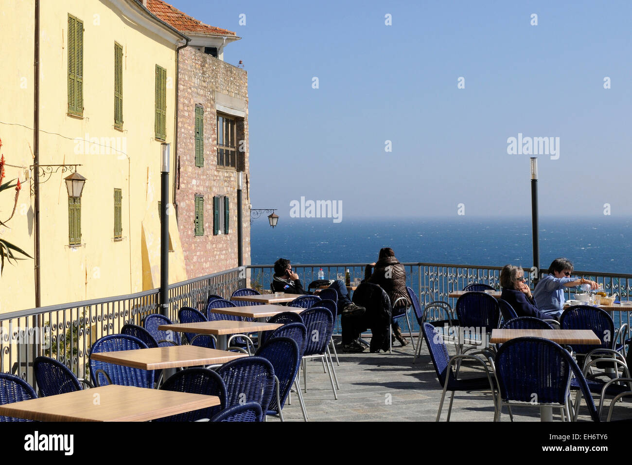 panoramic terrace, Cervo Italy Stock Photo - Alamy