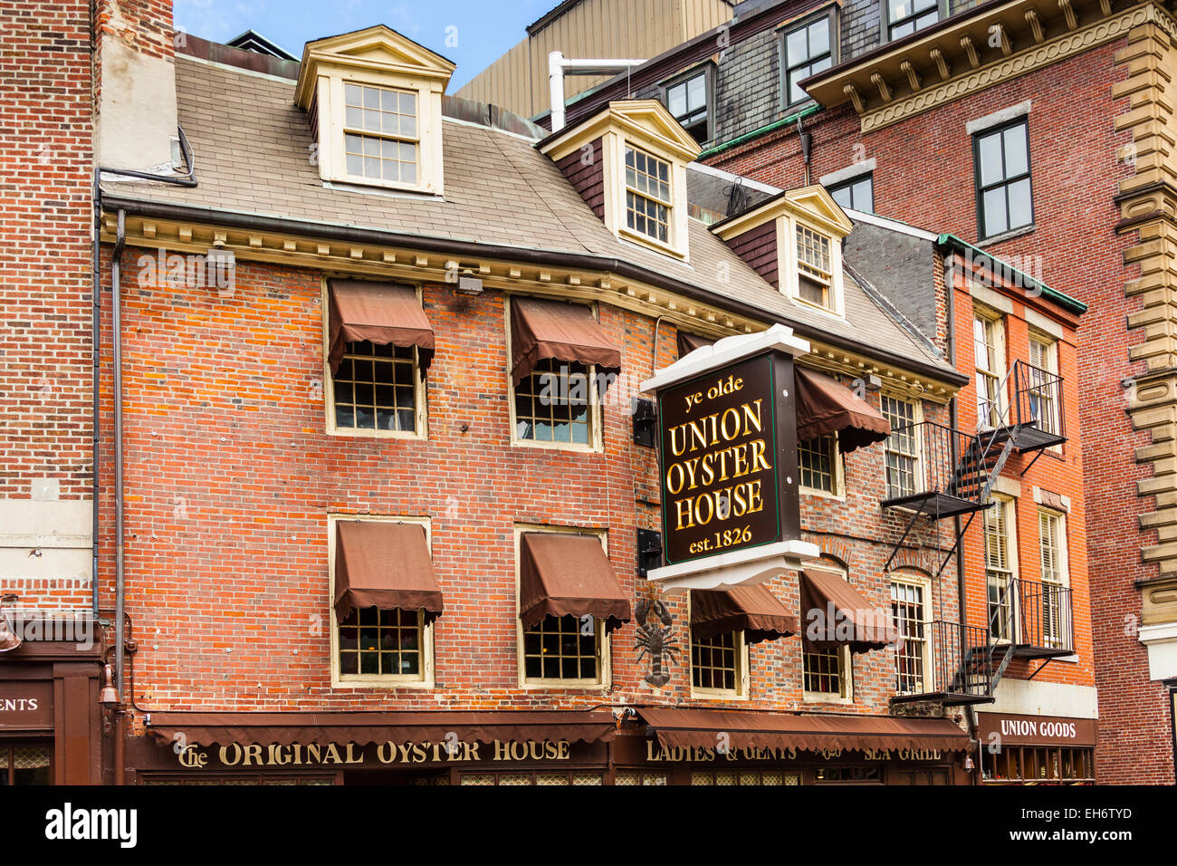 Ye Olde Union Oyster House, Union Street, Boston, Massachusetts, USA ...