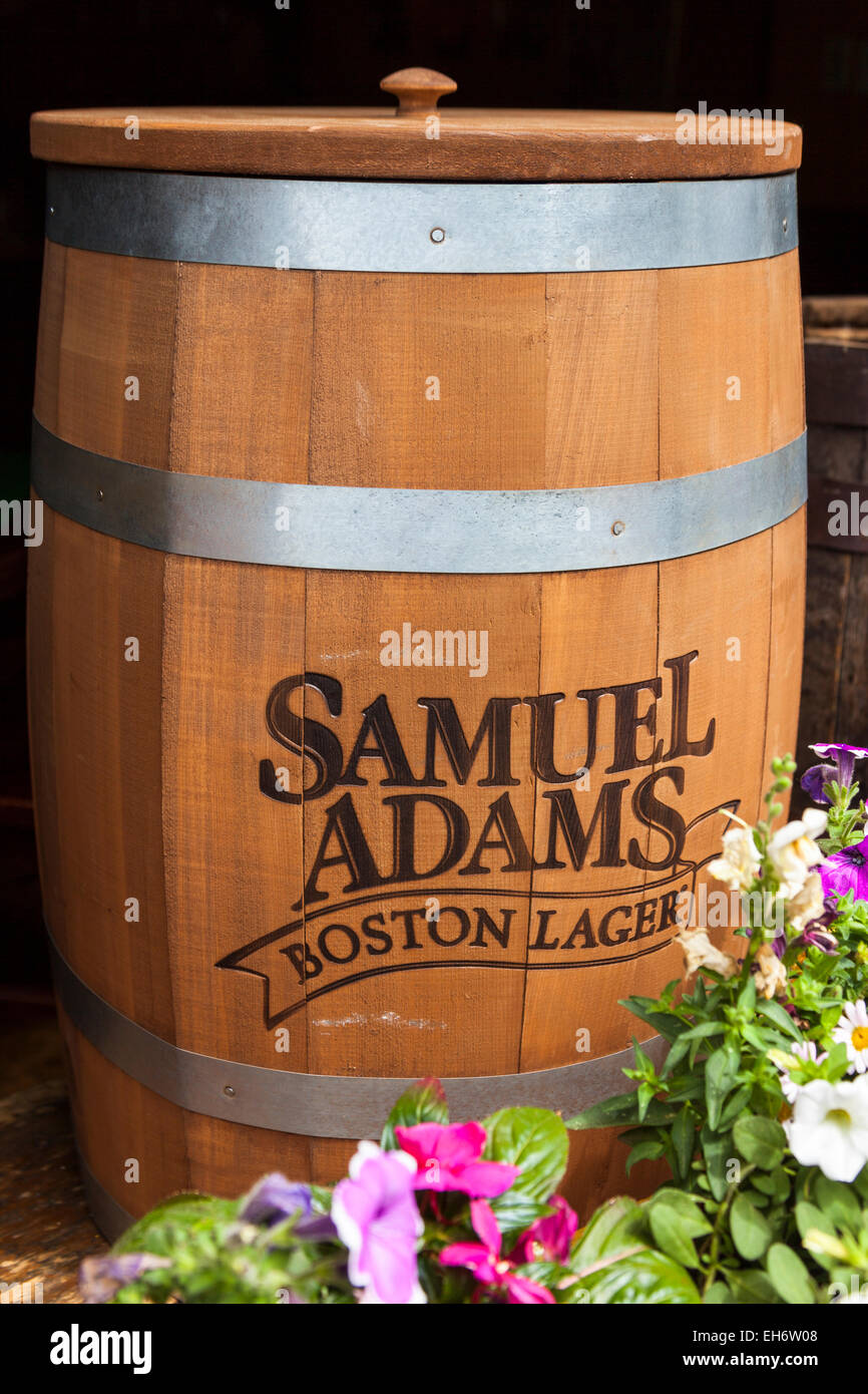 Replica Samuel Adams beer barrel, Boston, Massachusetts, USA Stock ...