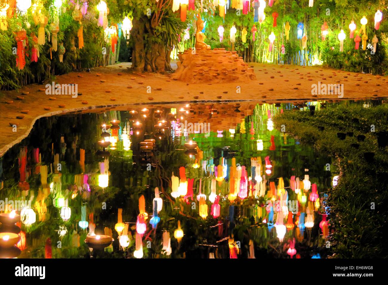 Yee Peng lantern festival in Chiang Mai Thailand Stock Photo - Alamy