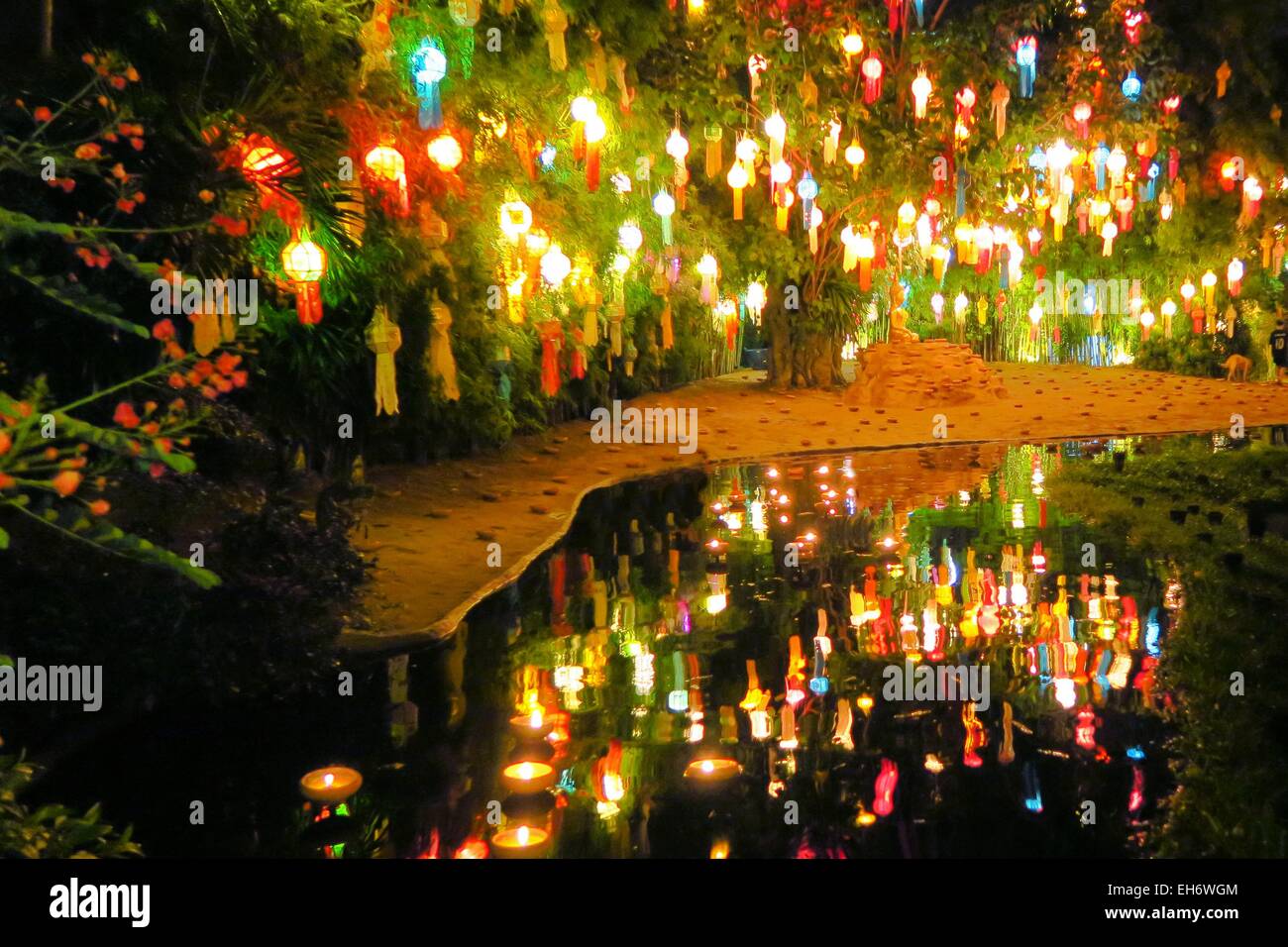 Yee Peng lantern festival in Chiang Mai Thailand Stock Photo - Alamy