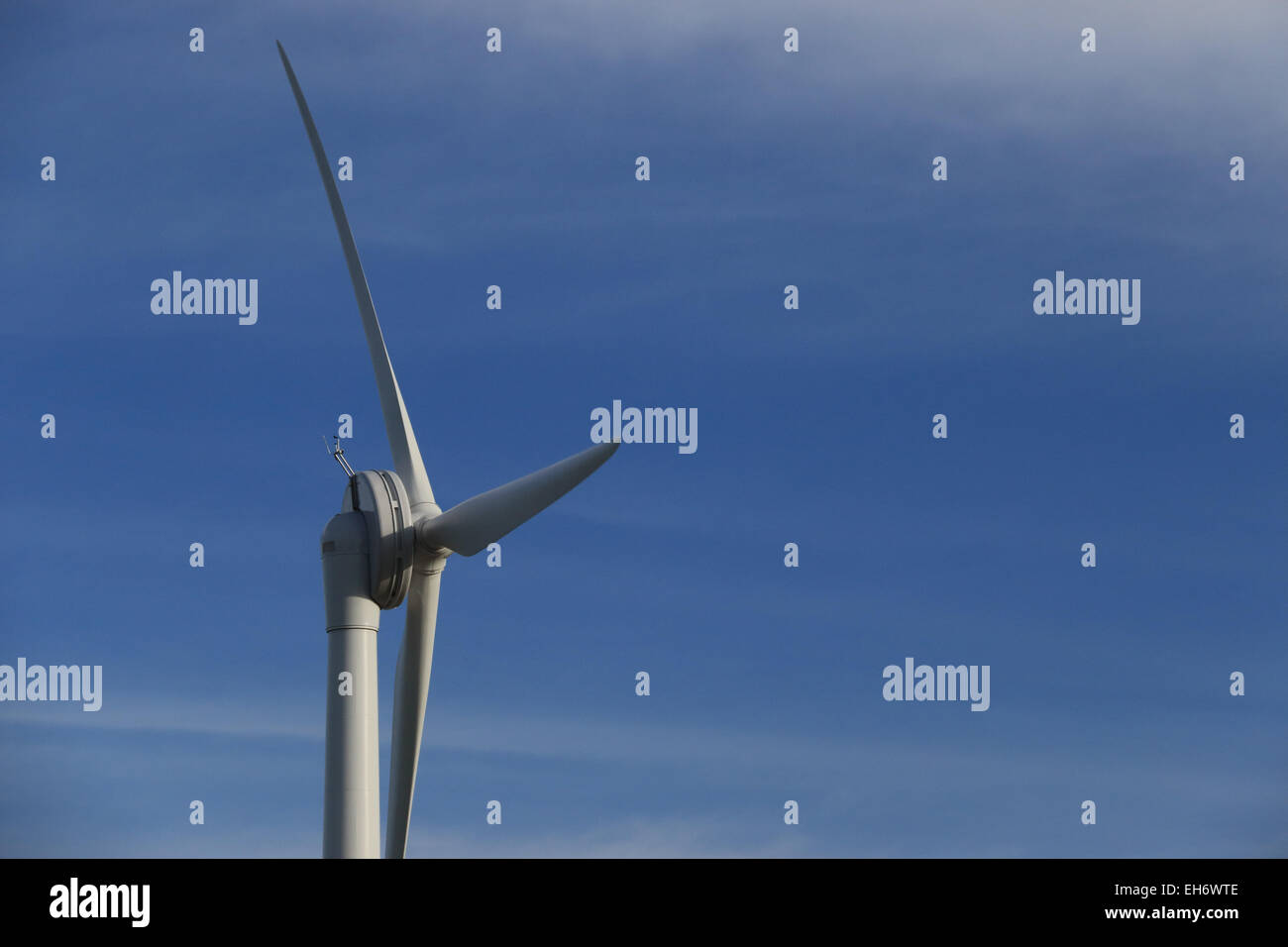 Three bladed wind turbine in south Wales Stock Photo - Alamy