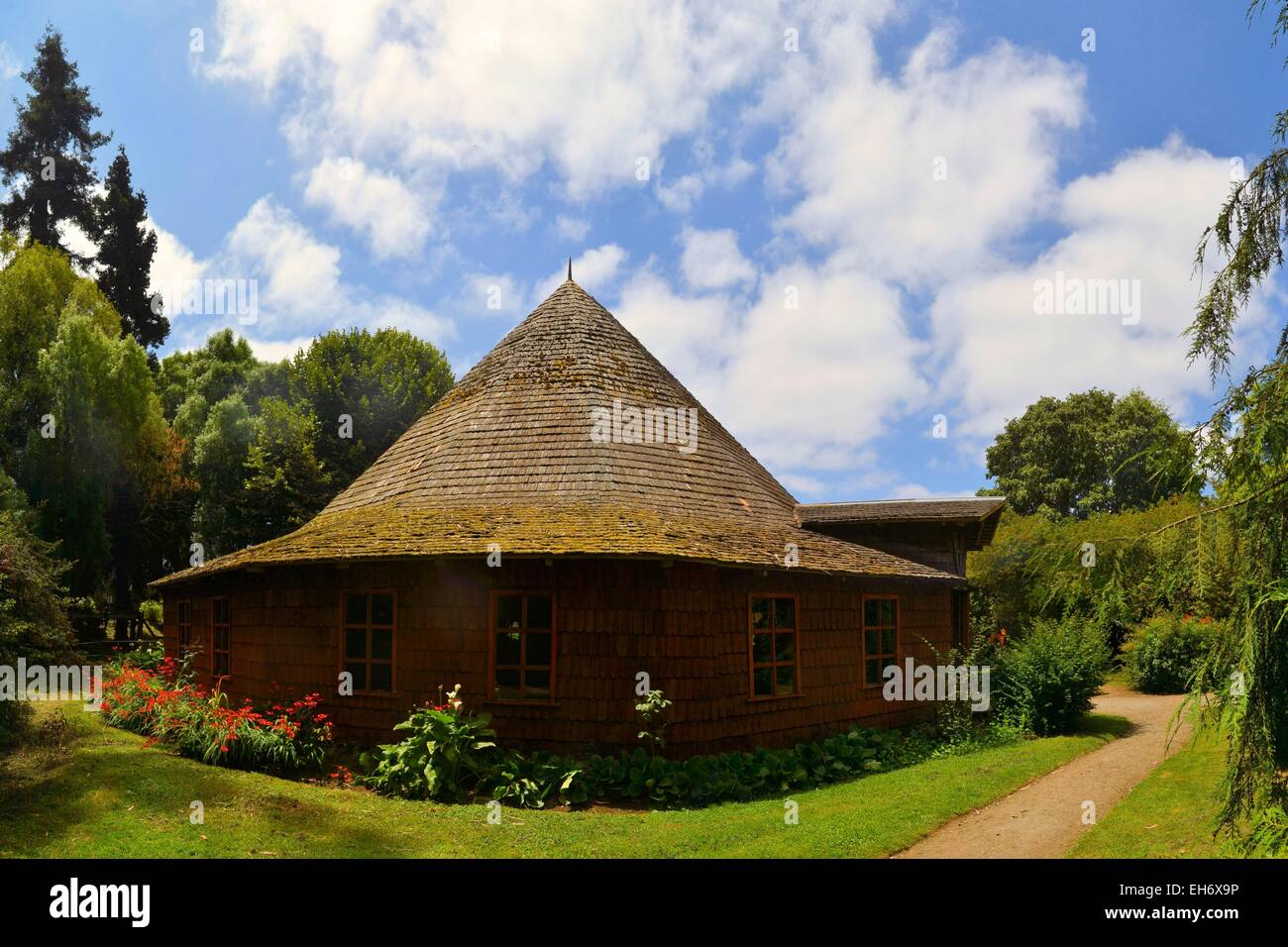 Traditional house German Style in Frutillar, Chile Stock Photo - Alamy