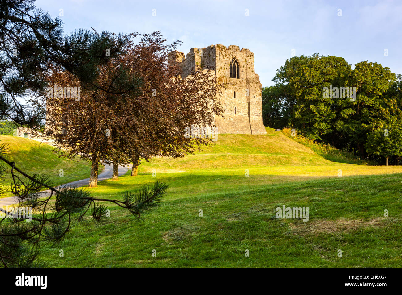 Oystermouth Castle (Castell Ystum Llwynarth), a Norman stone castle ...