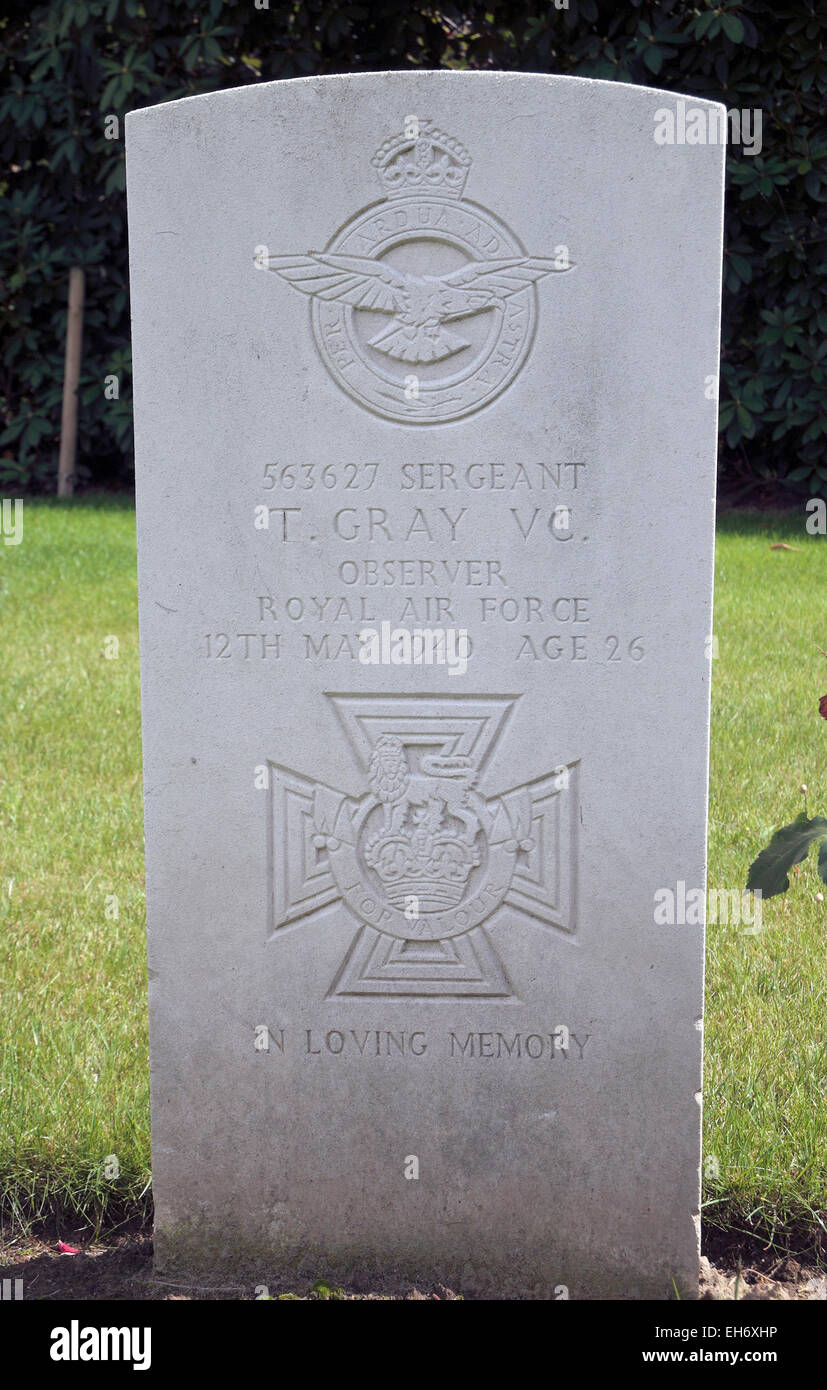 Grave of Sgt T Gray VC in the Heverlee War Cemetery is a CWGC World War ...