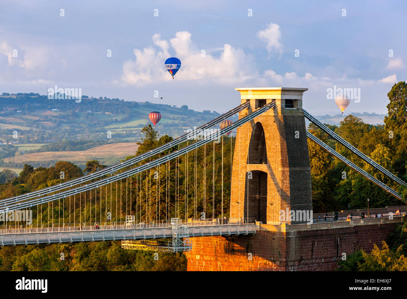 Hot air balloons over Clifton Suspension Bridge part of the Bristol ...