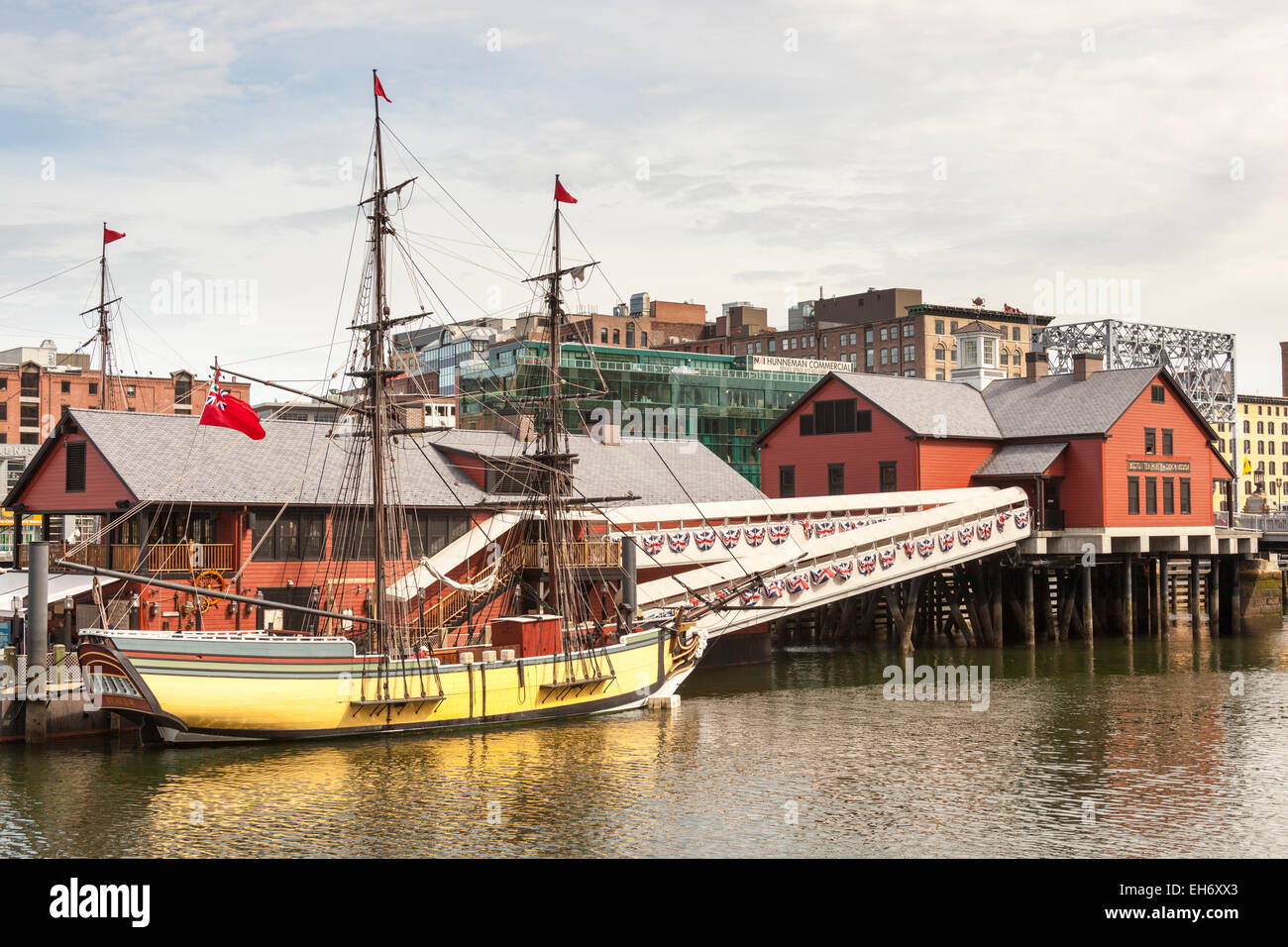 Beaver, replica of one of the Boston Tea Party ships, outside Boston ...